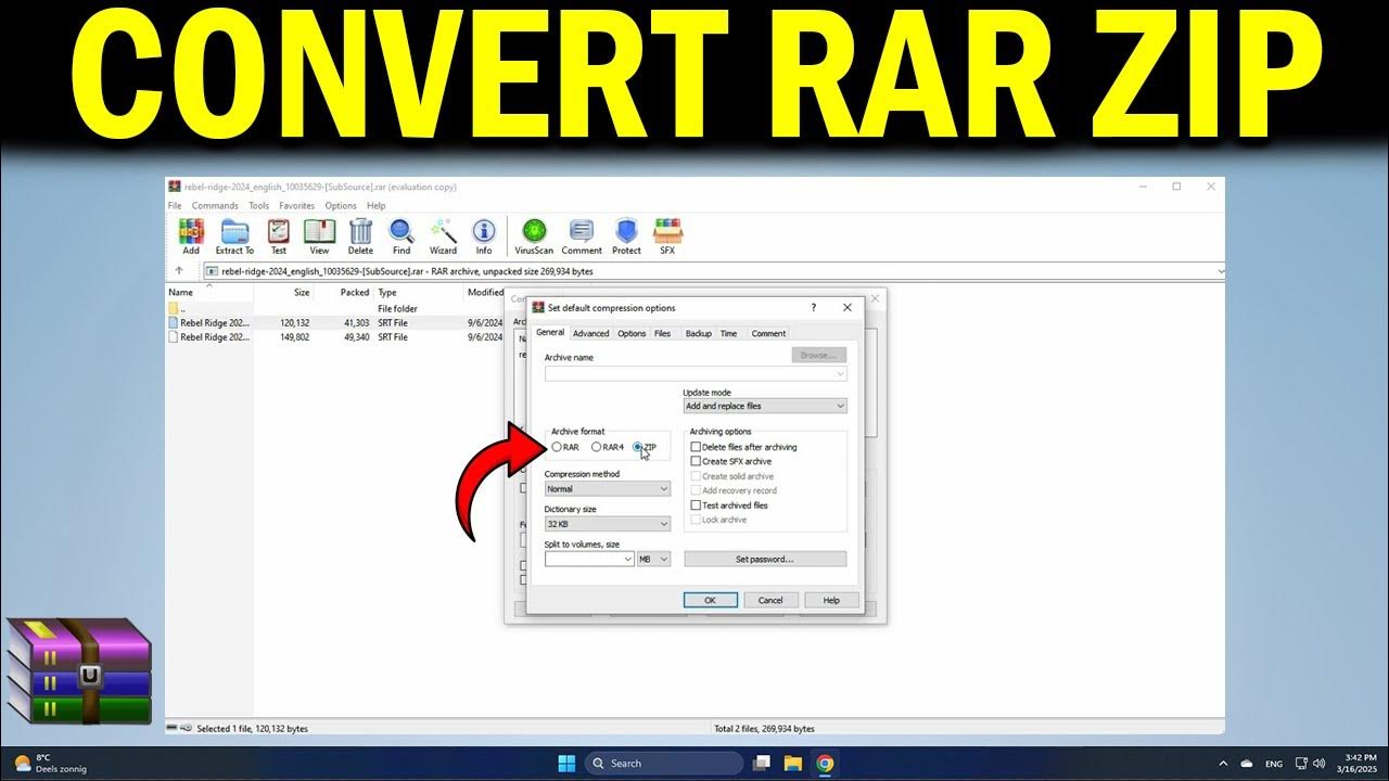 How To Convert RAR File to ZIP file In Windows PC or Laptop - Quick Fix ...