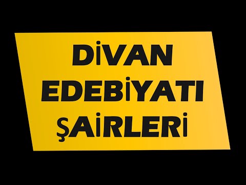 Divan Edebiyatı Şairleri 2021 AYT/KPSS Edebiyatsi