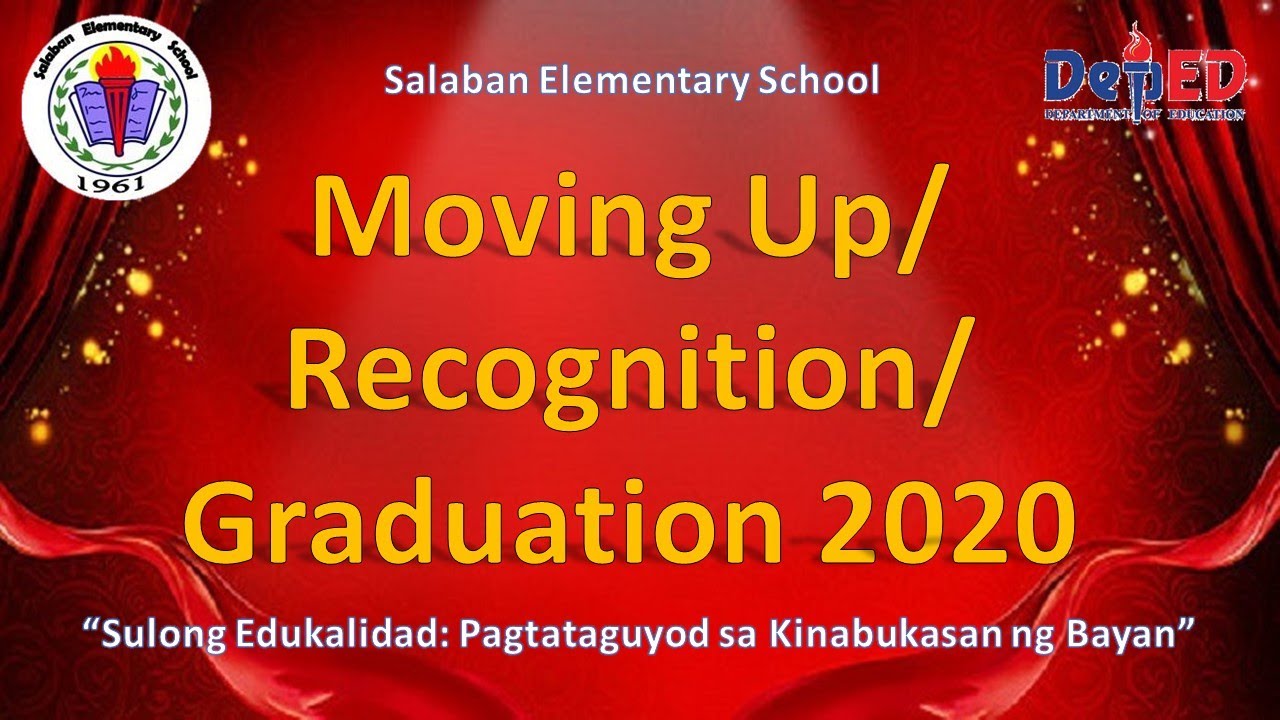 Salaban ES Recognition '20 (Grade 1 A) 2/8 - YouTube