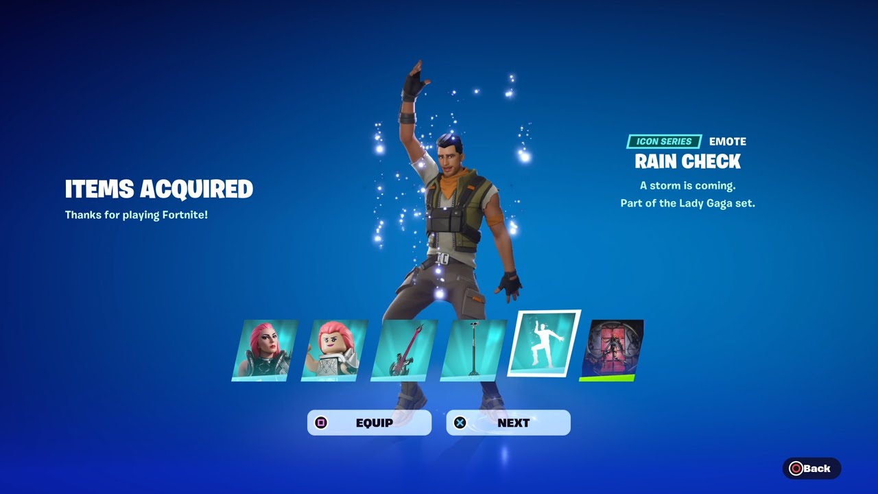 How To Get Lady Gaga Rain Check Emote For FREE! (Fortnite) - YouTube
