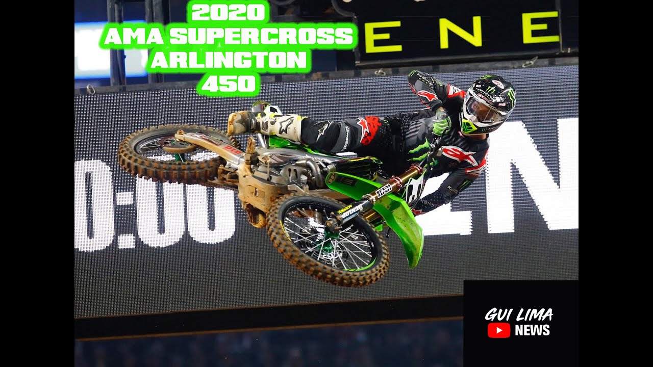 2020 AMA Supercross 450 Arlington - Tombo do Webb e AC - YouTube