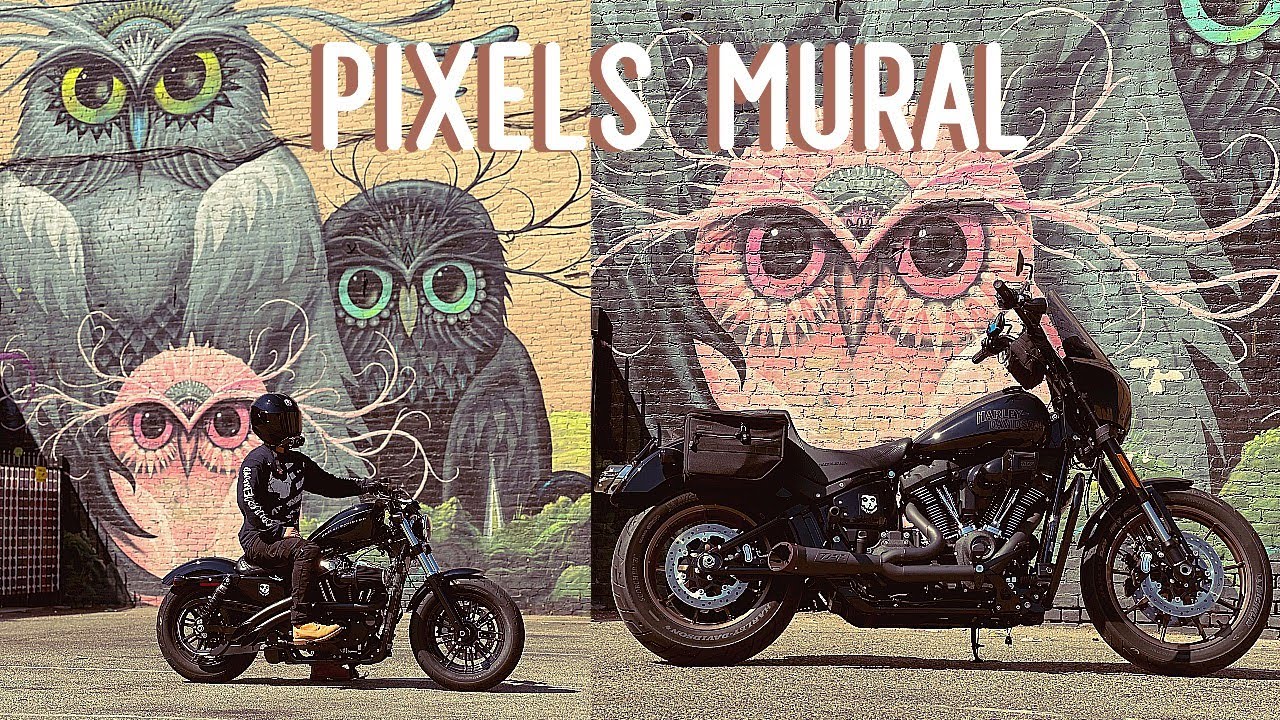 Visiting the Pixels Graffiti Mural in Riverside on my Harley 48 and ...
