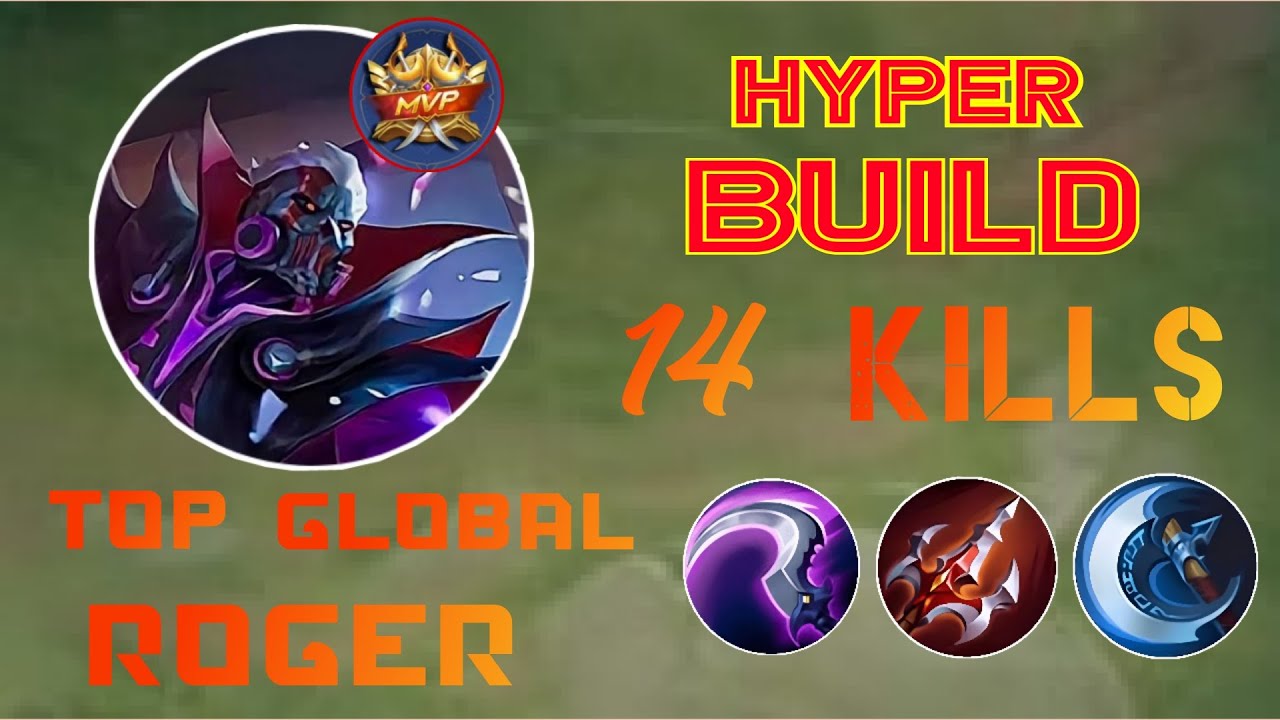 top global roger hyper build 14 kills | roger gameplay # ...