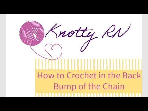 How to Crochet in the back bump of a chain - YouTube