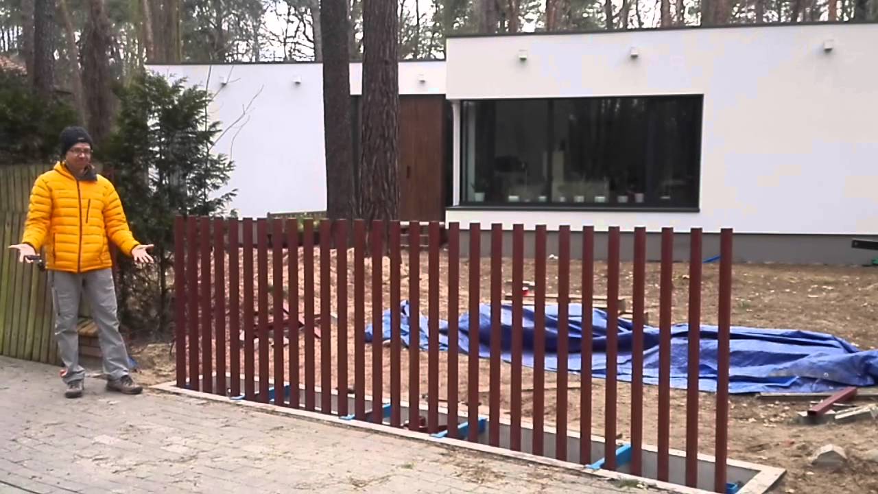 Gate with lowering exchangeable span - YouTube