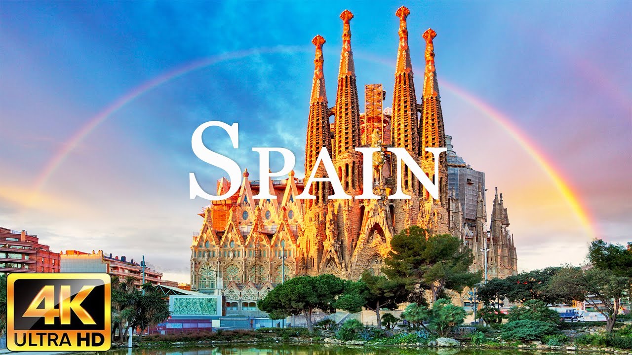 FLYING OVER SPAIN (4K UHD) - Relaxing Music Along With Beautiful Nature ...