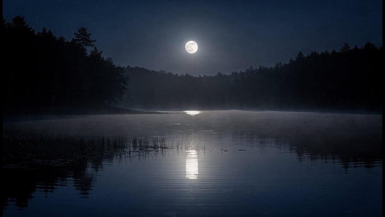 Moonlit Lake – Dark Ambient for Focus and Reading | 1 Hour - YouTube