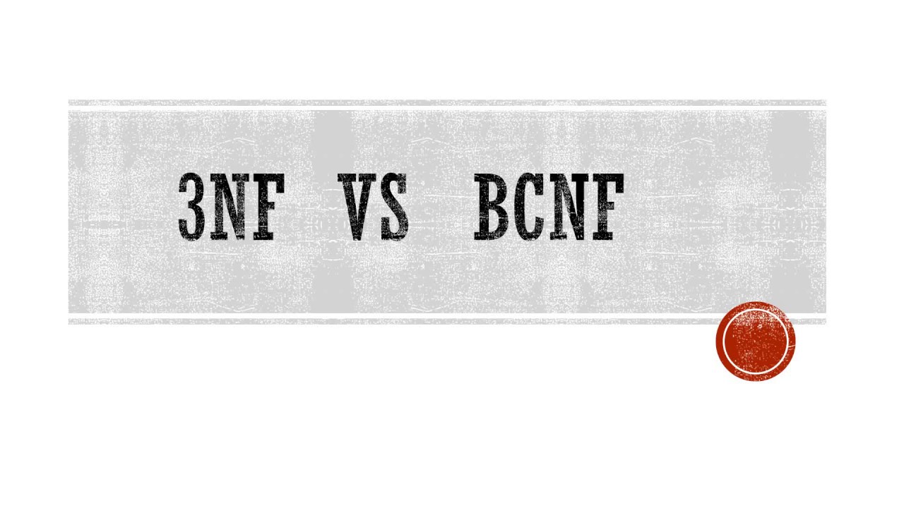 3NF VS BCNF - YouTube
