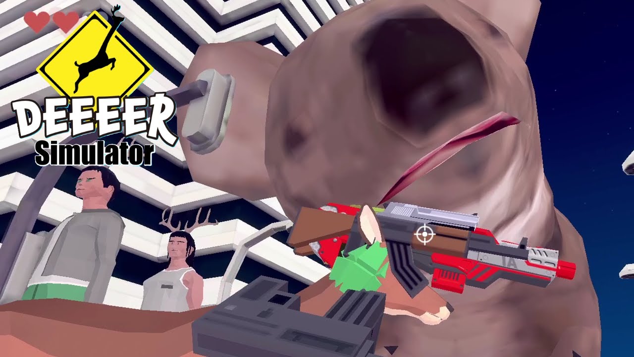 Insane Wacky Crazy Shenanigans in DEEEER Simulator Having a lot of Fun ...