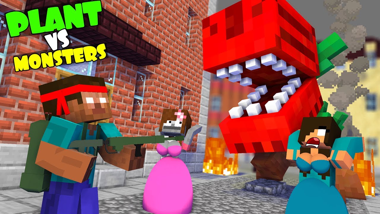 Monster School : Plant Mutant vs Monsters School - Minecraft Animation ...