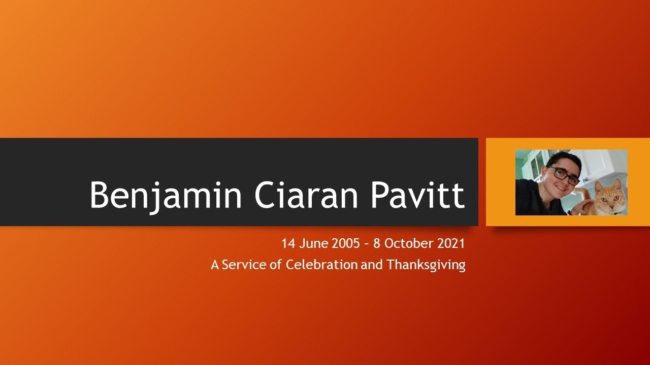 St Andrew's Church - Benjamin Ciaran Pavitt - A Service of Celebration ...