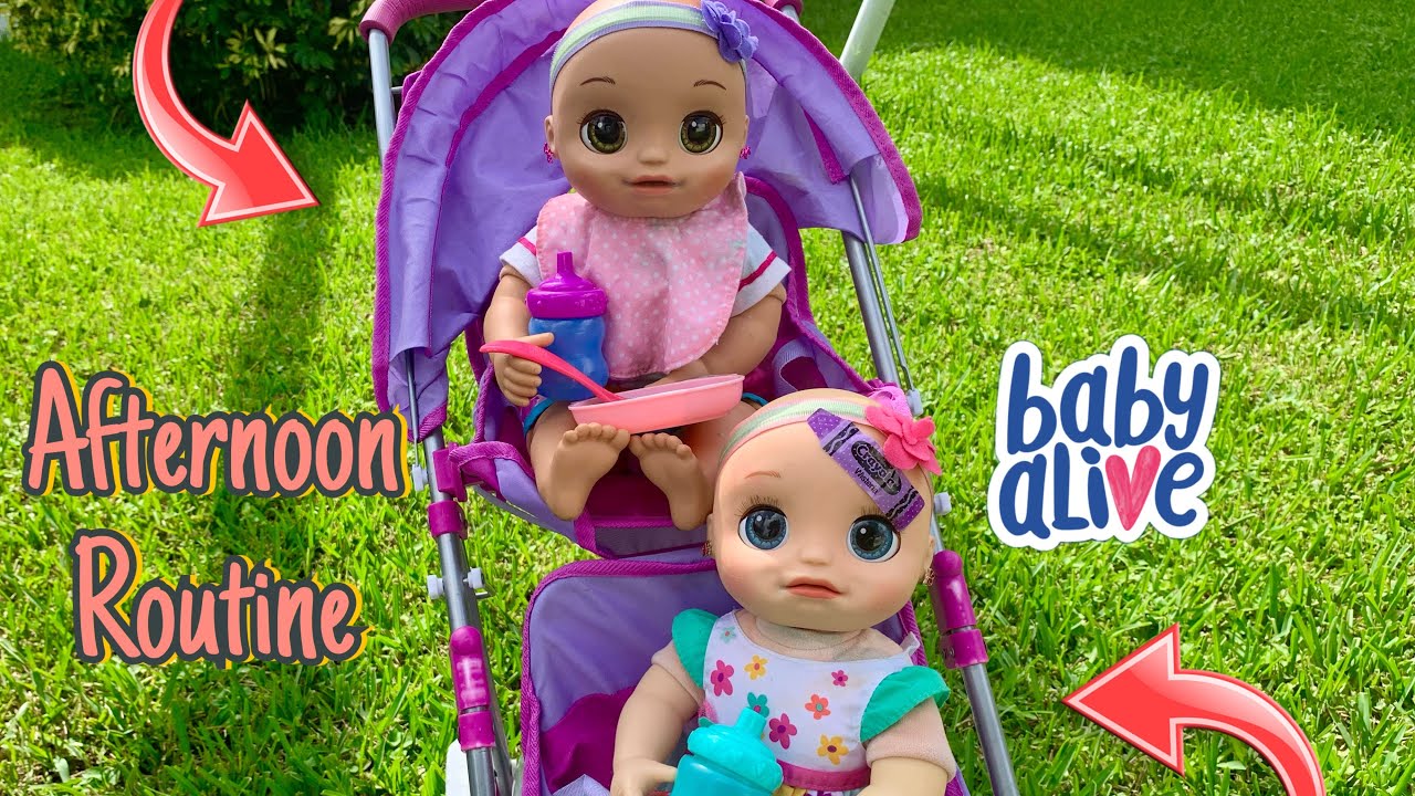 BABY ALIVE Twins Afternoon Routine Feeding & Changing ☀️ - YouTube