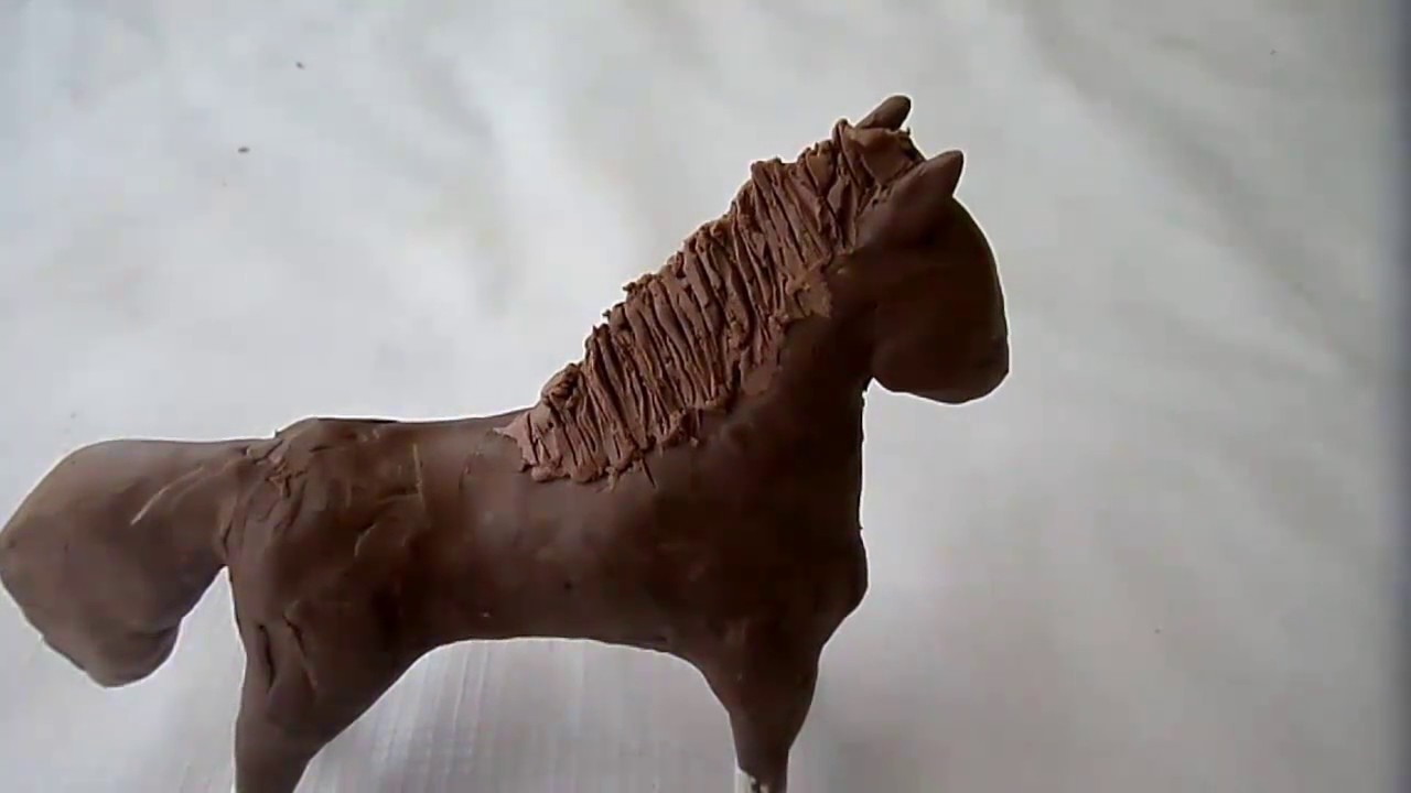 Modelando un caballo con plastilina color café. - YouTube