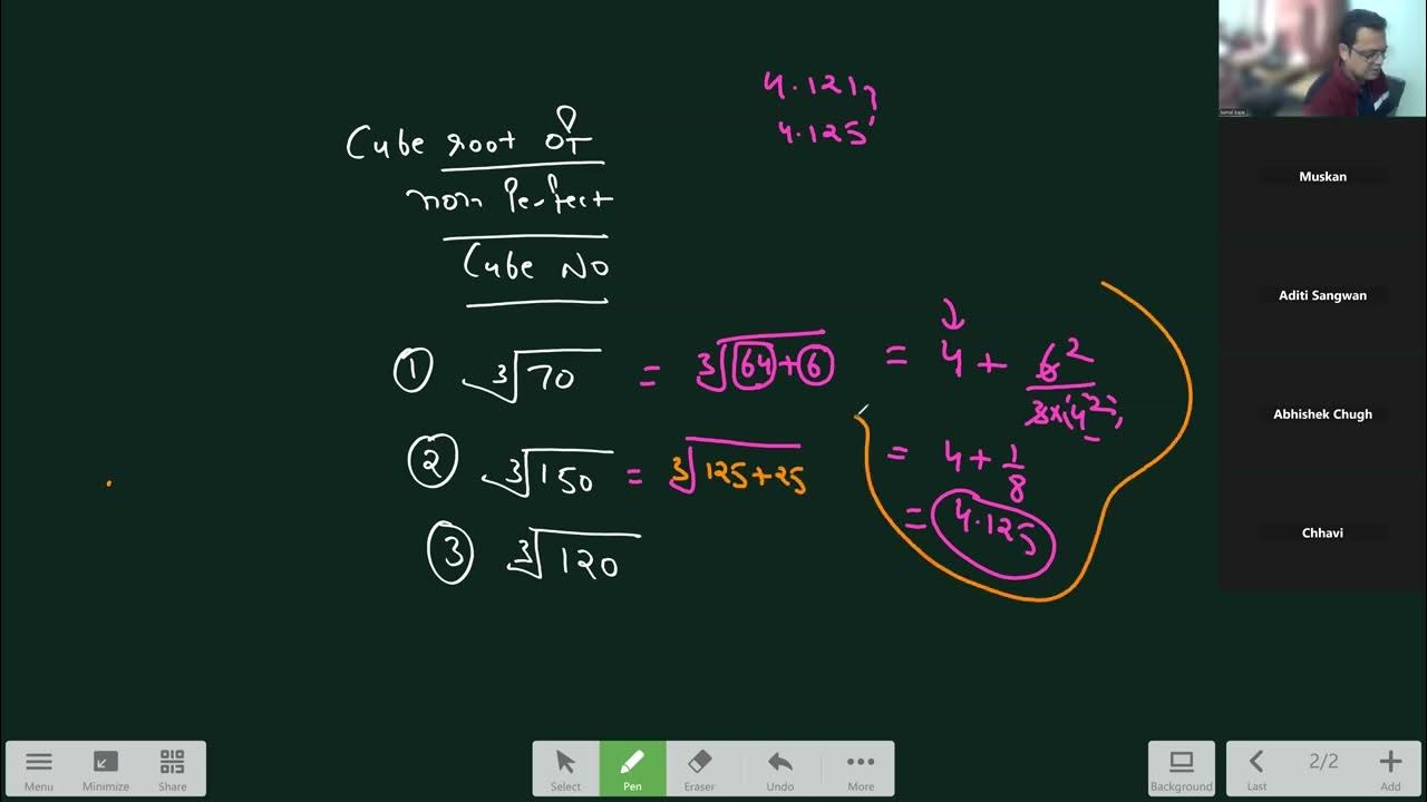 approximate Cube root of non perfect cube number - YouTube