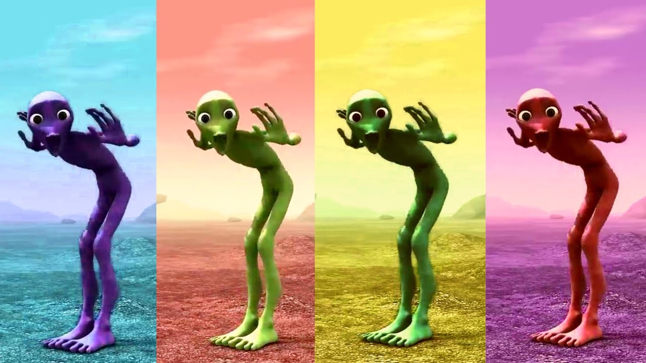 Dancing frog alien in colorful space 2023 - YouTube