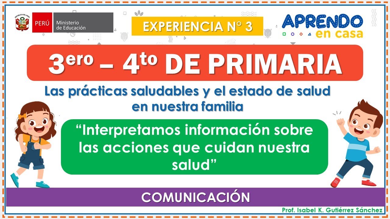 Interpretamos información sobre las acciones que cuidan nuestra salud ...