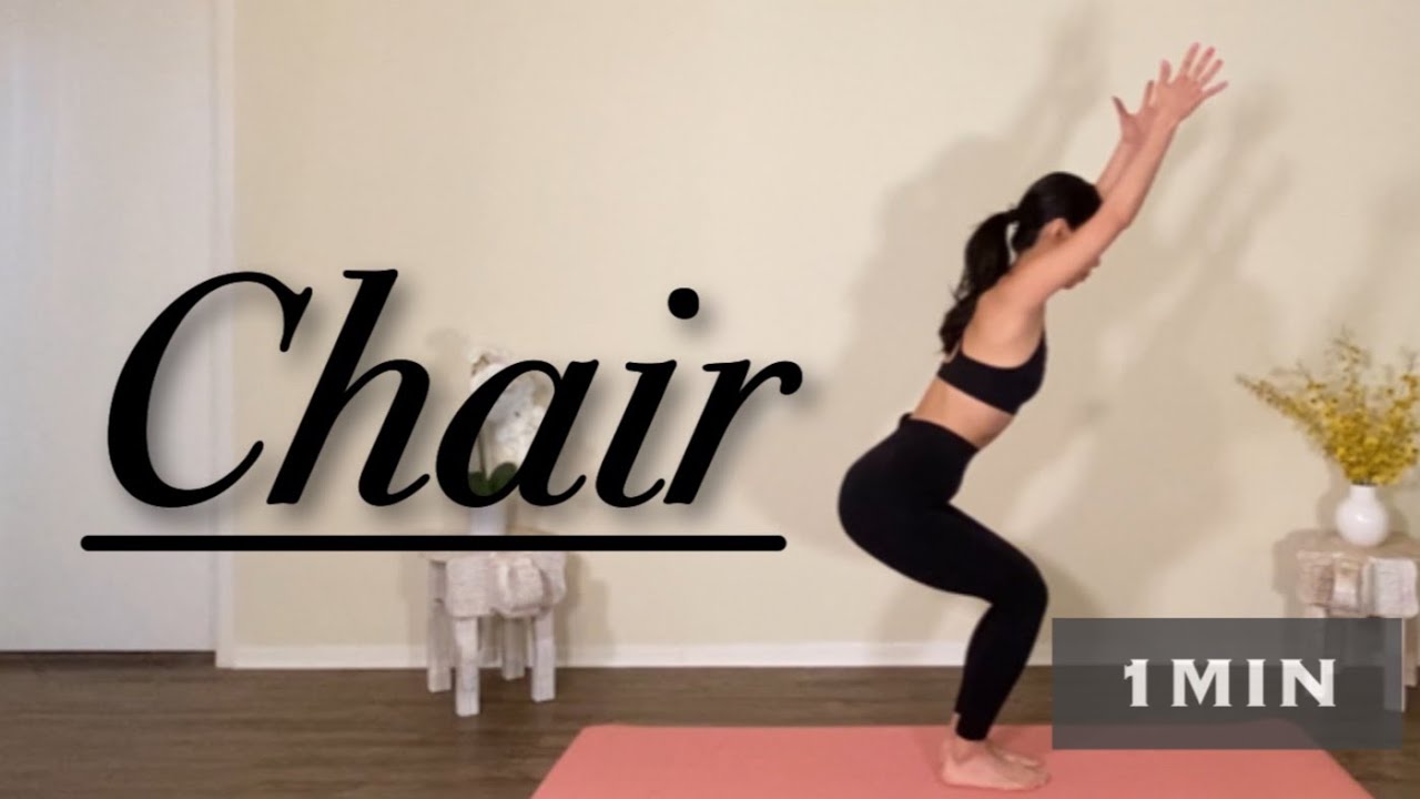 Chair pose: Glutes/Legs/Core/Shoulders Workout in 1 yoga pose! - YouTube