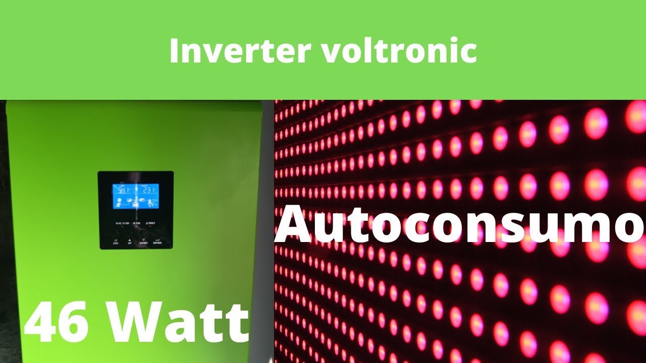 L'autoconsumo dell'inverter Voltronic - YouTube