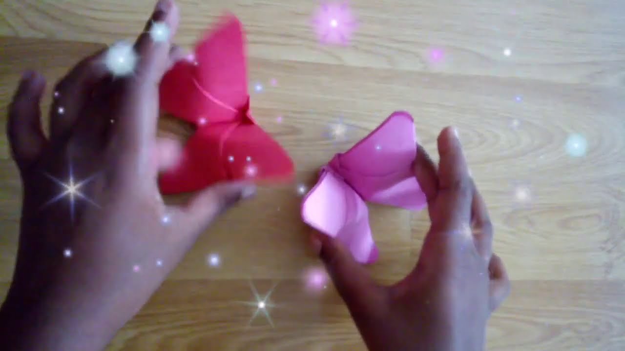 Návod na papírové motýly za 2 minuty/Origami motýl - YouTube