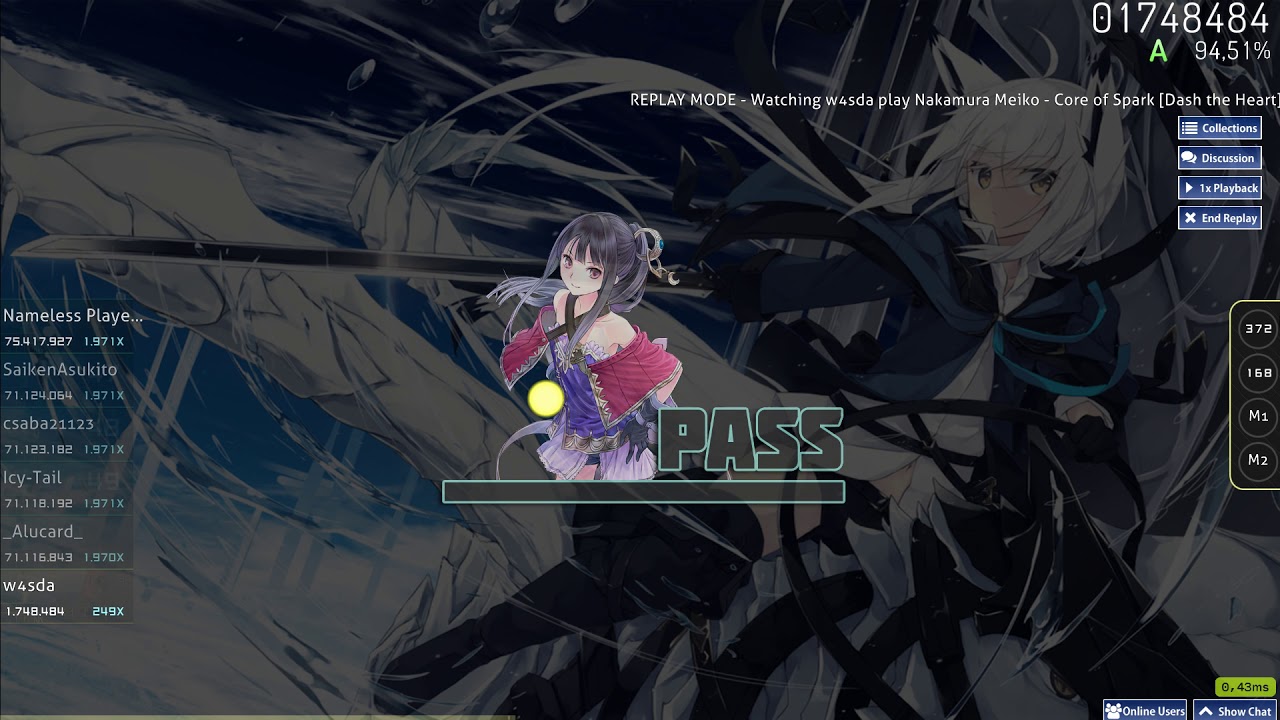 High Star rating, ok Acc, low Combo osu! gameplay. [Nakamura Meiko ...