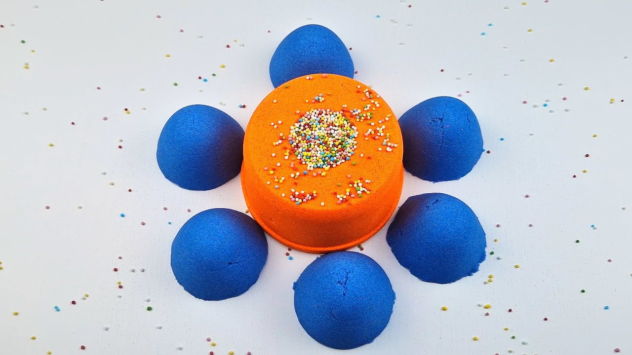 Kinetic Sand Colorful Cake Cutting ASMR - YouTube