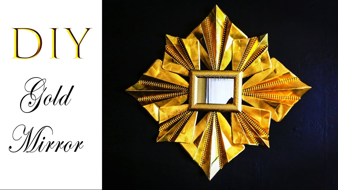 Gold Mirror DIY Only Using Dollar Tree items💕 - YouTube