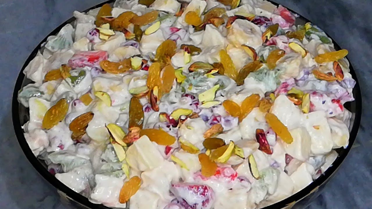 Most Famous Cream Chaat Recipe - Ramzan Special Cream Fruit Chaat ...