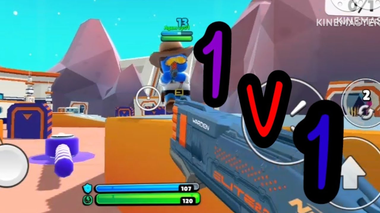 1 V 1 with my Friend in Nerf Map Blaster Base in Stumble Guys | Gursi ...