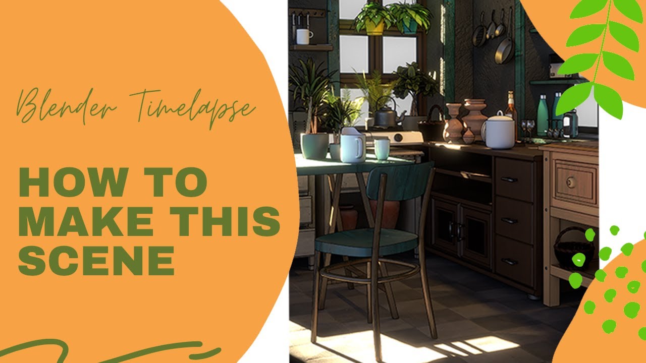 Blender Kitchen Interior Scene | Timelapse - YouTube