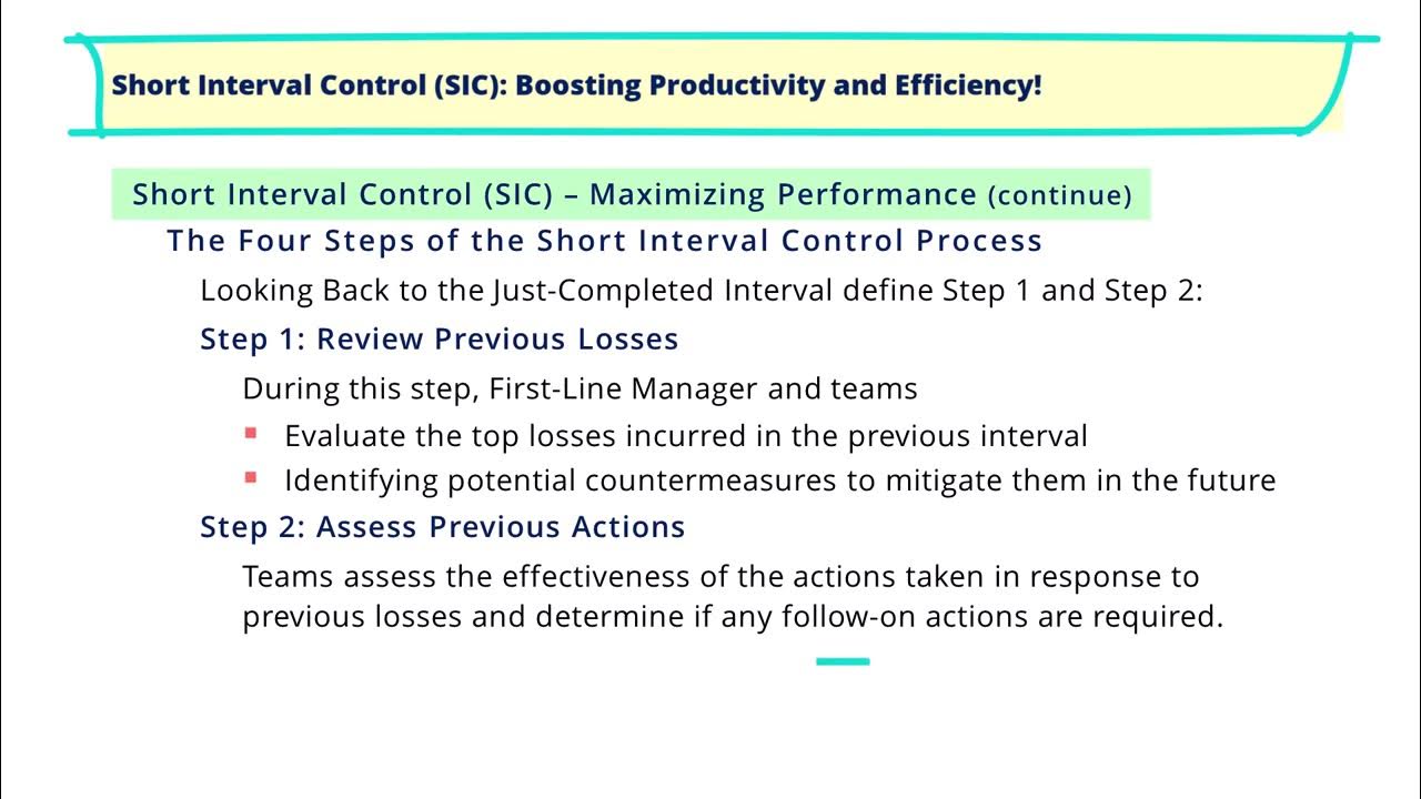 Short Interval Control (SIC): Boosting Productivity and Efficiency ...