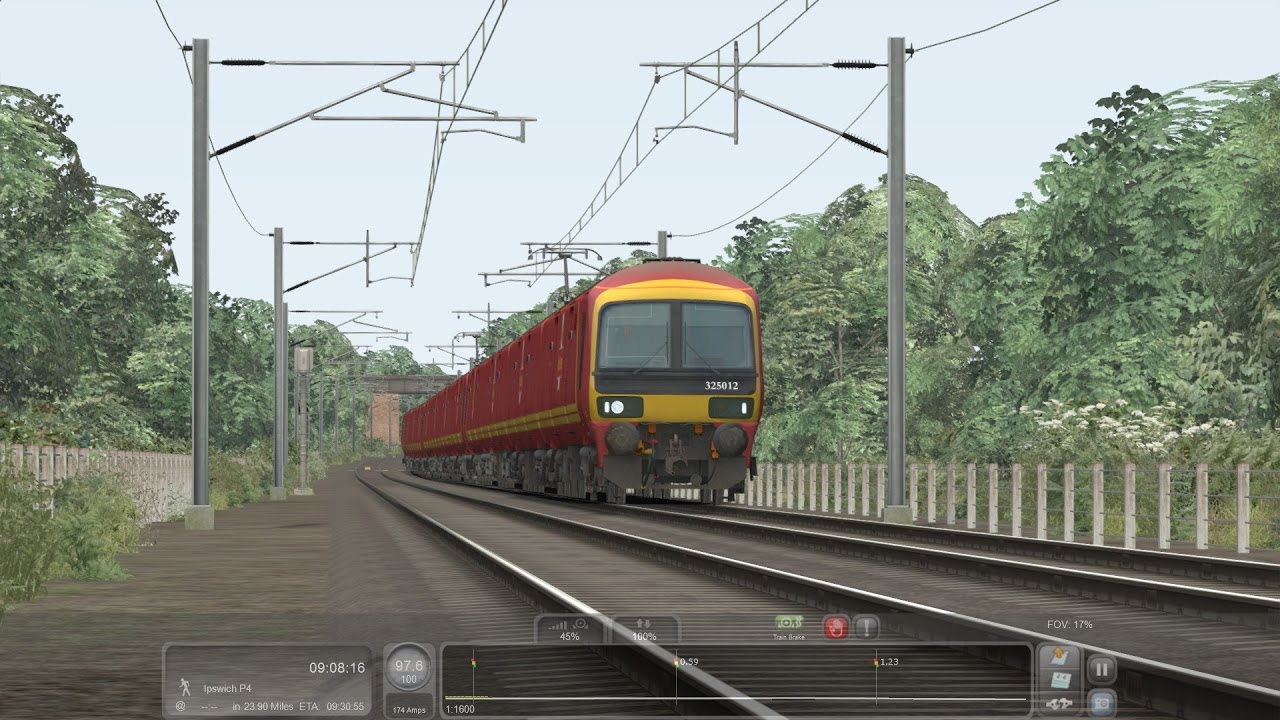 Train simulator 2017: class 325 mail to Ipswich workshop scenario - YouTube