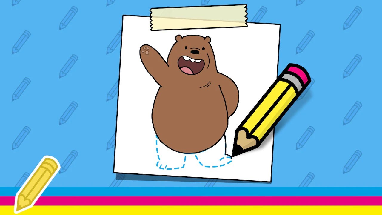 We Bare Bears: How To Draw Grizzly - My Derpy Grizzly (CN Games) - YouTube