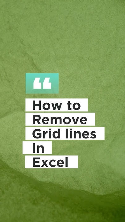 How to Remove Grid Lines in Excel🤯☝🏻 #excel #excelshortcuts # ...