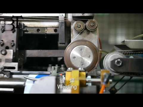 Automatic small round tin can making machine - YouTube