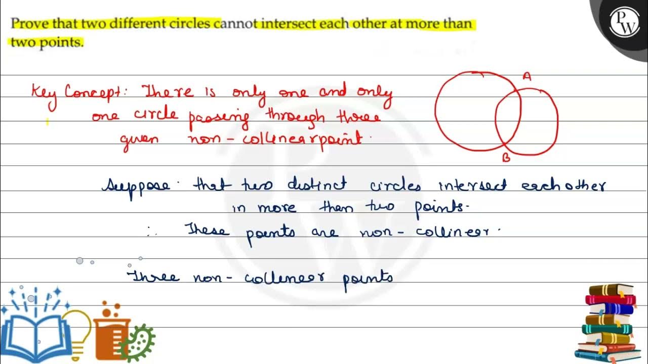 Prove that two different circles cannot intersect each other at more than two points. - YouTube