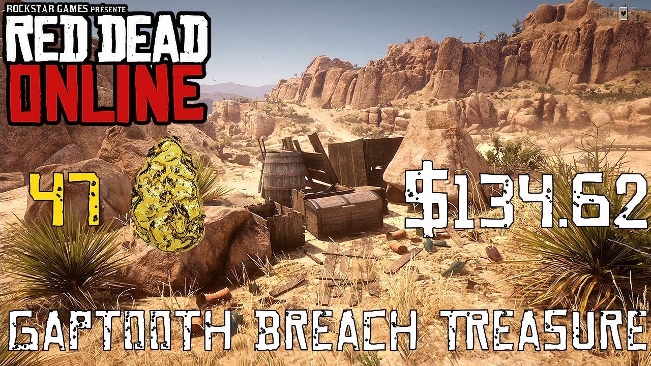 Red Dead Online - Gaptooth Breach Treasure Map Location - YouTube