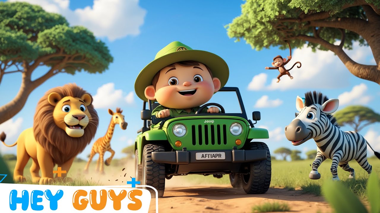 My Animal Friends Song for Kids 🎠 Fun in Zoo Safari Trip 🎶 Hey Guys ...