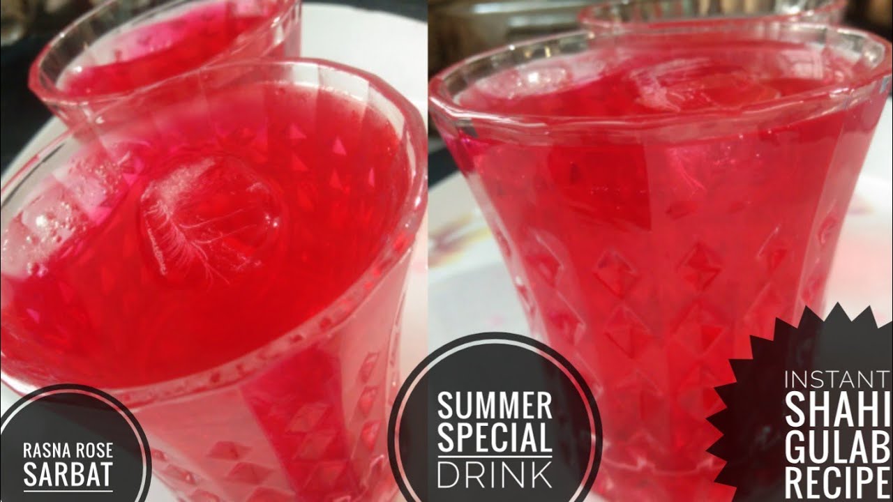 2 minit me Rasna Rose Sarbat banaye Summar special Drink/shahi gulab ...