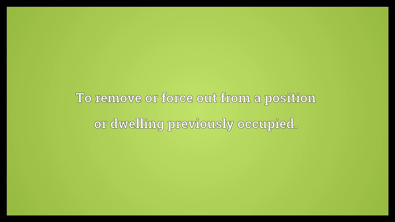 Dislodge Meaning - YouTube