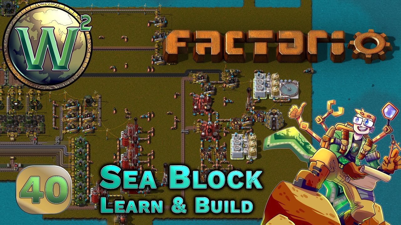 Factorio Sea Block Learn & Build - Building Bio-Plastic - Let's Play ...