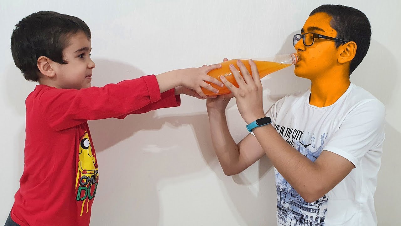 Buğranın Yüzü Turuncu Oldu. Orange Face Kid Fun Kids Video - YouTube