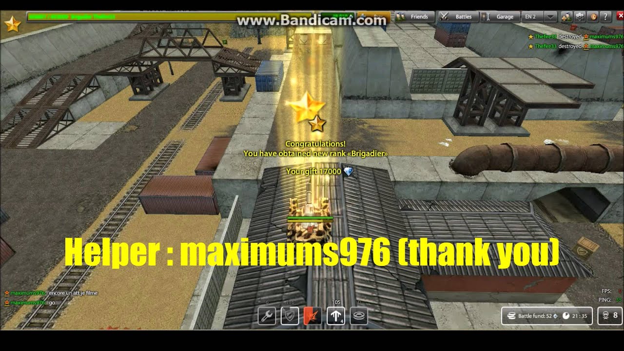 Tanki online gold box 10 + rank up Brigadier Thefire33 - YouTube