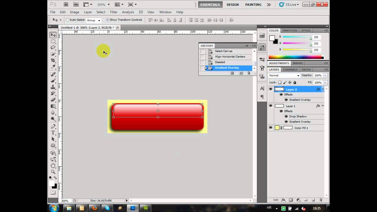 Creating A Rollover Glossy Buttons In Adobe Dreamweaver Photoshop CS5 Creating A Rollover Glossy Buttons In Adobe Dreamweaver Photoshop CS5