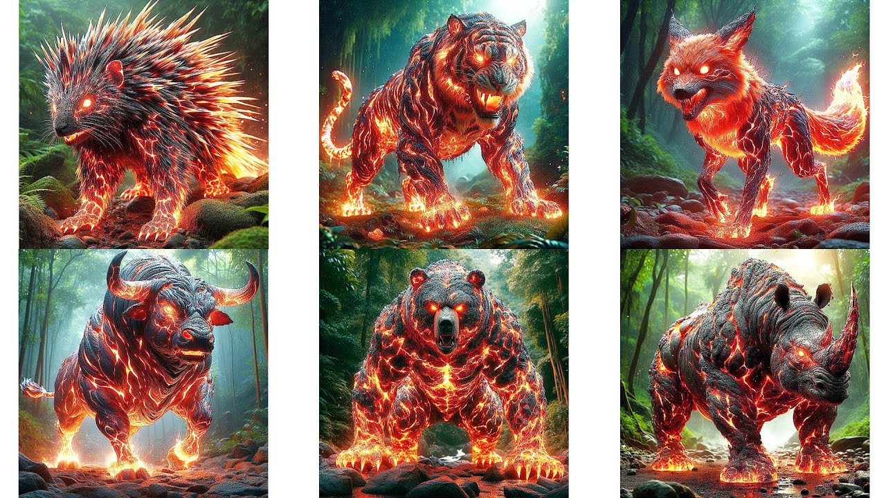 asking ai to create magma animals part 1 - YouTube