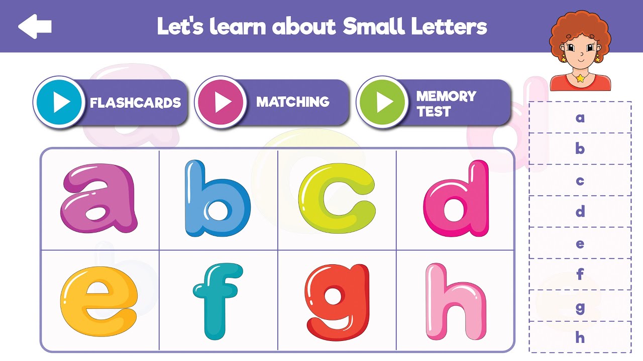 Let's Learn Small Letters - Preschool Games for Kids - Toddler Learning ...