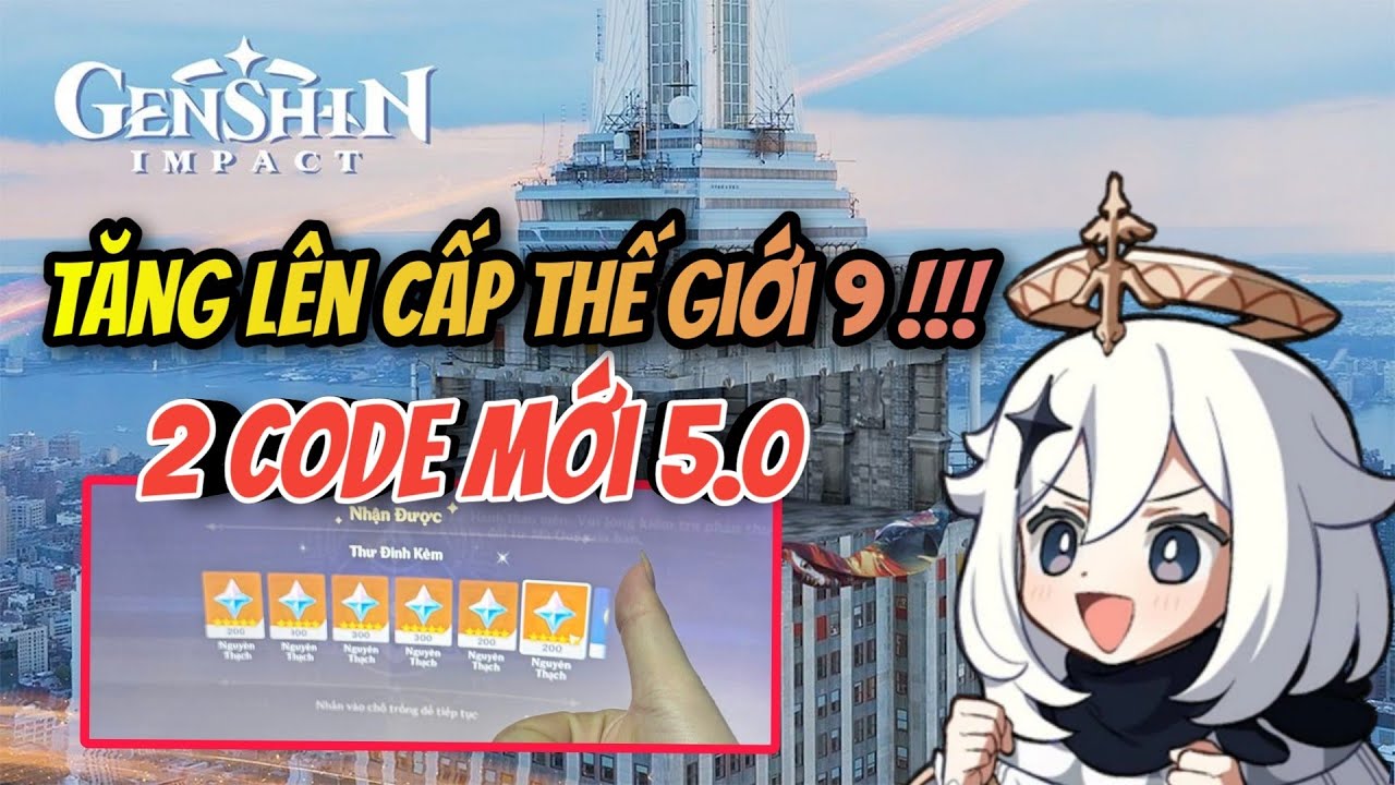 2 CODE mới genshin impact 5.0 | Cách tăng cấp thế giới 9 game Genshin ...