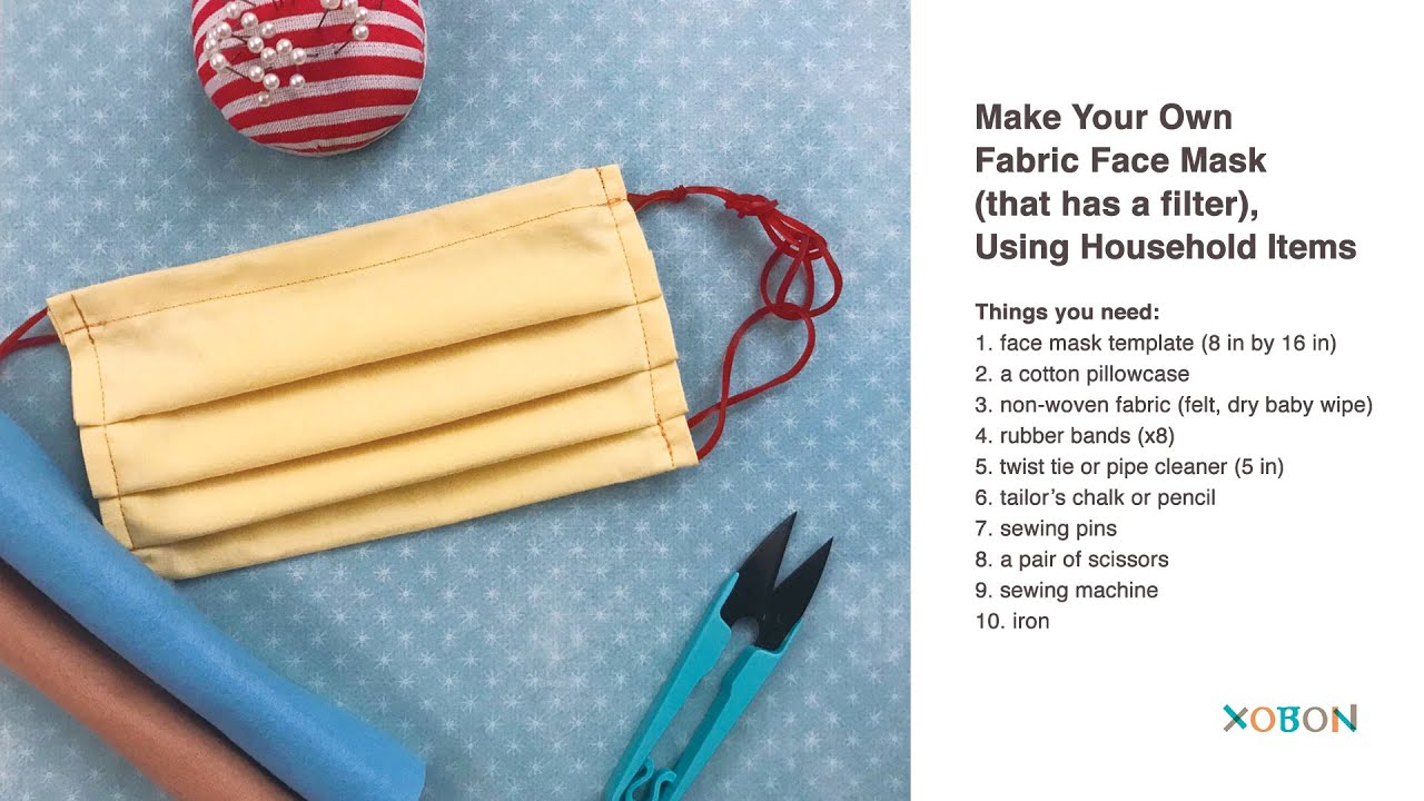 Household Items - 😷 How to make a DIY reusable fabric face mask (with ...
