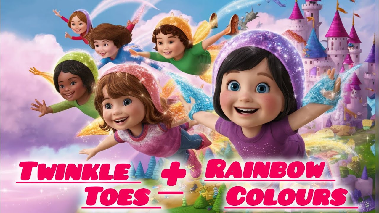 twinkle toes+rainbow colours🌈/kids rhymes/english rhymes/nursery rhymes ...
