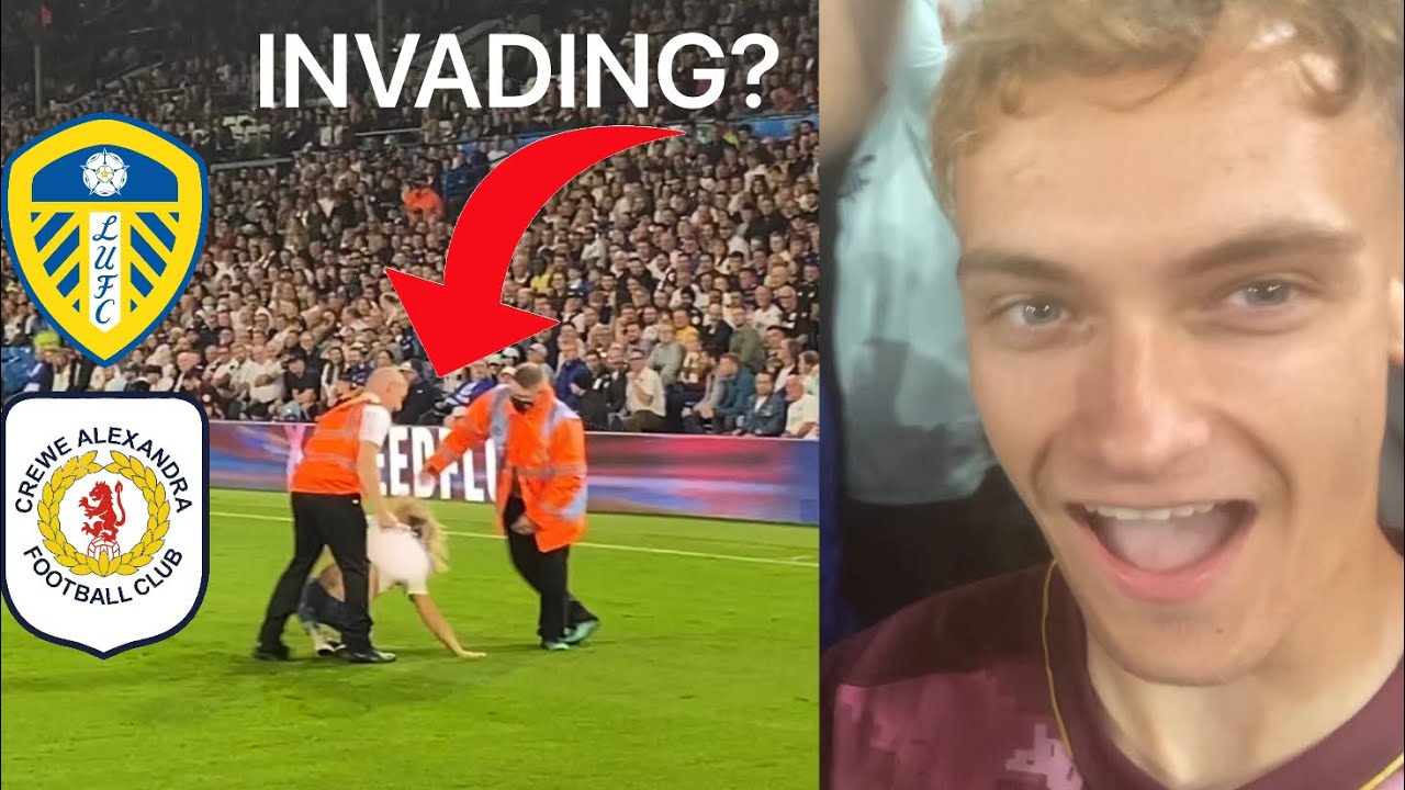 WOMAN PITCH INVADER! & 3 GOAL WIN AS LEEDS KNOCK CREWE OUT THE CARABAO ...