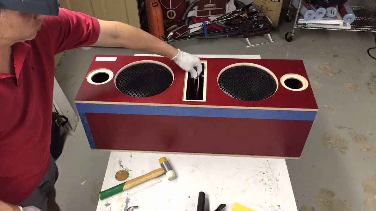 Boominator baffle to case glue up - YouTube